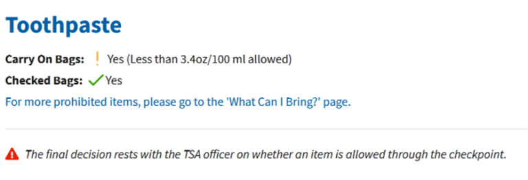 Can You Bring Toothpaste On a Plane? TSA Rules 2025