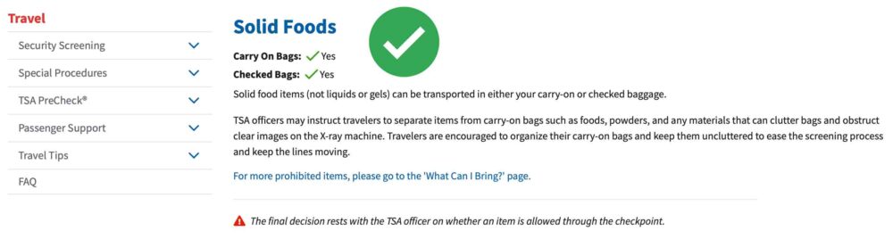 Can You Pack Food In Checked Luggage? 2026