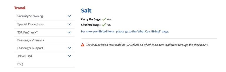 Can You Take Salt On a Plane? The TSA Rules 2025