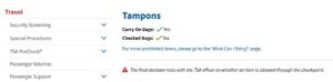 Can You Bring Pads and Tampons On a Plane? 2026