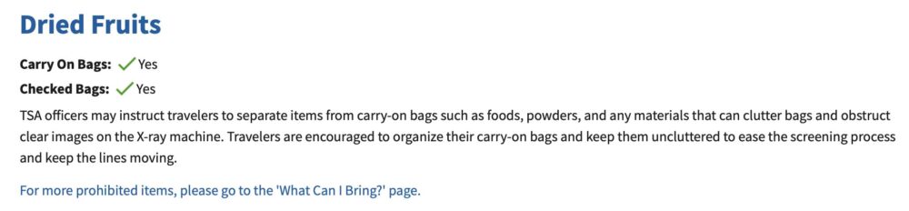 Can You Bring Dried Fruit On A Plane? 2025 TSA rules