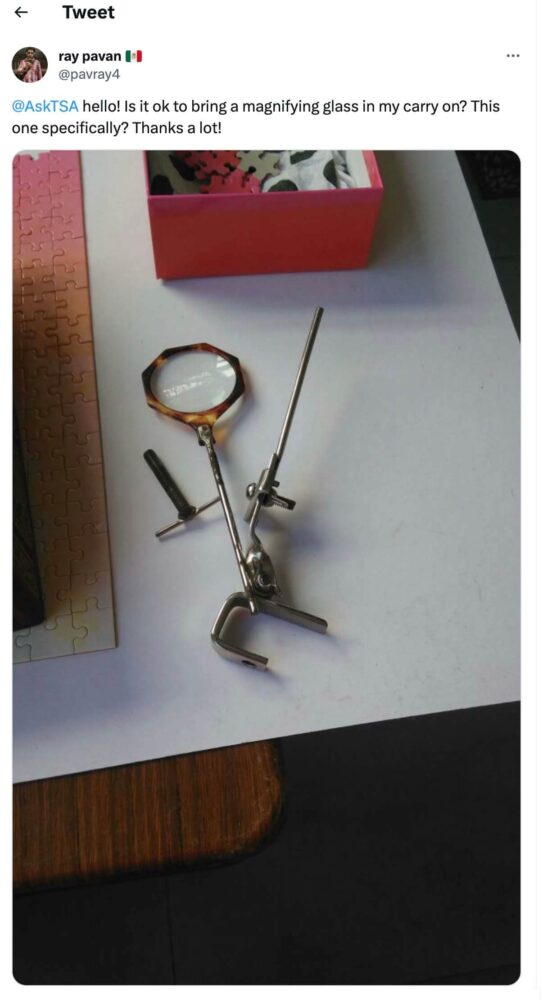 Can I Take a Magnifying Glass On a Plane? TSA 2026
