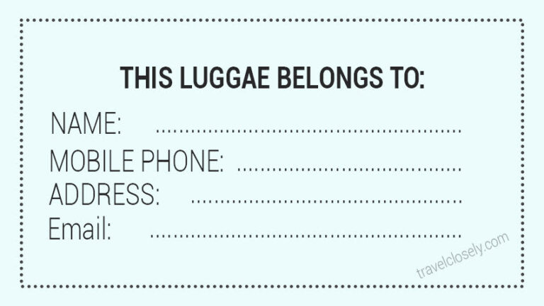 What To Put On A Luggage Tag? Should You Put Name And Address On ...